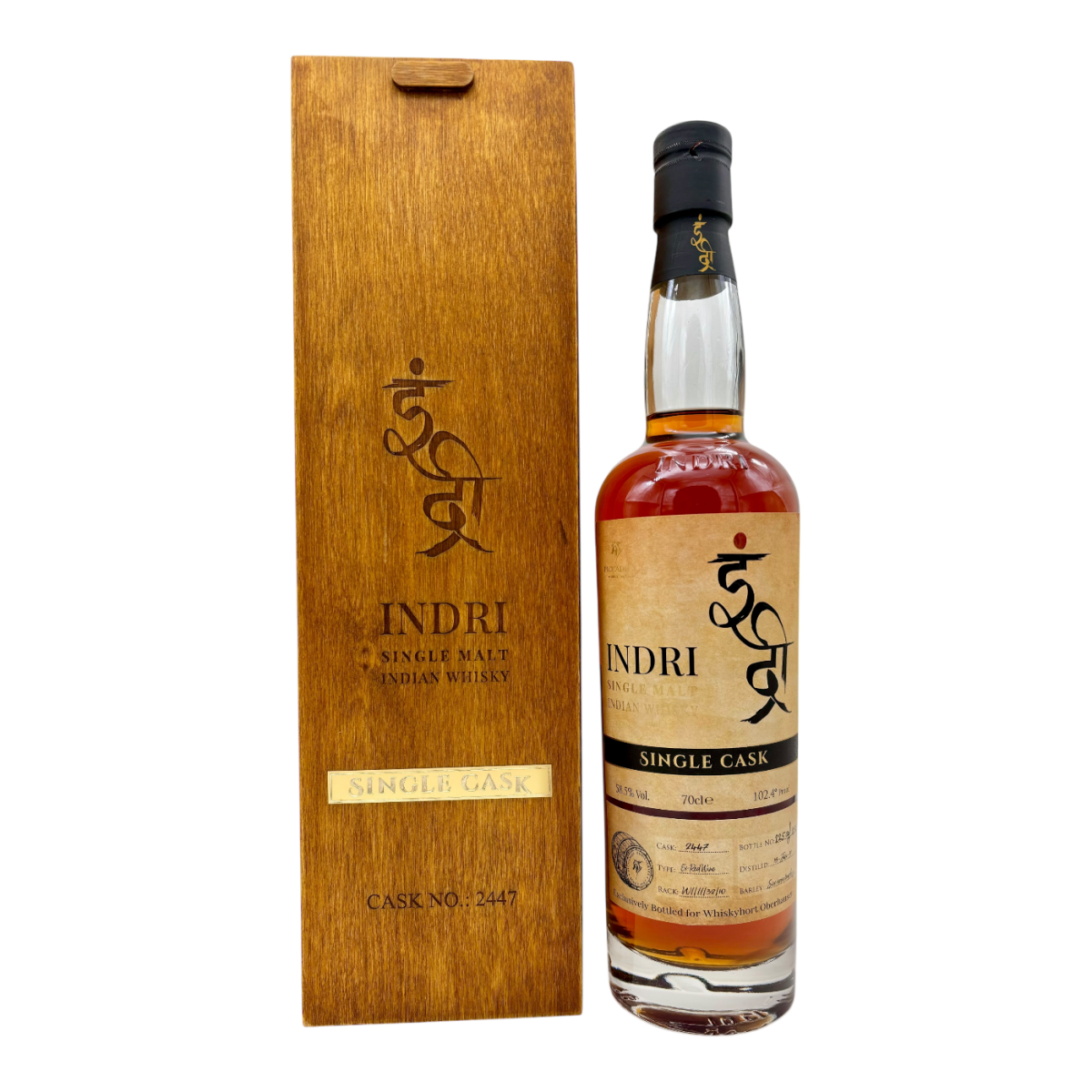 Indri 7 Jahre Single Cask Wine #2447 for Whiskyhort Indian Single Mal ...