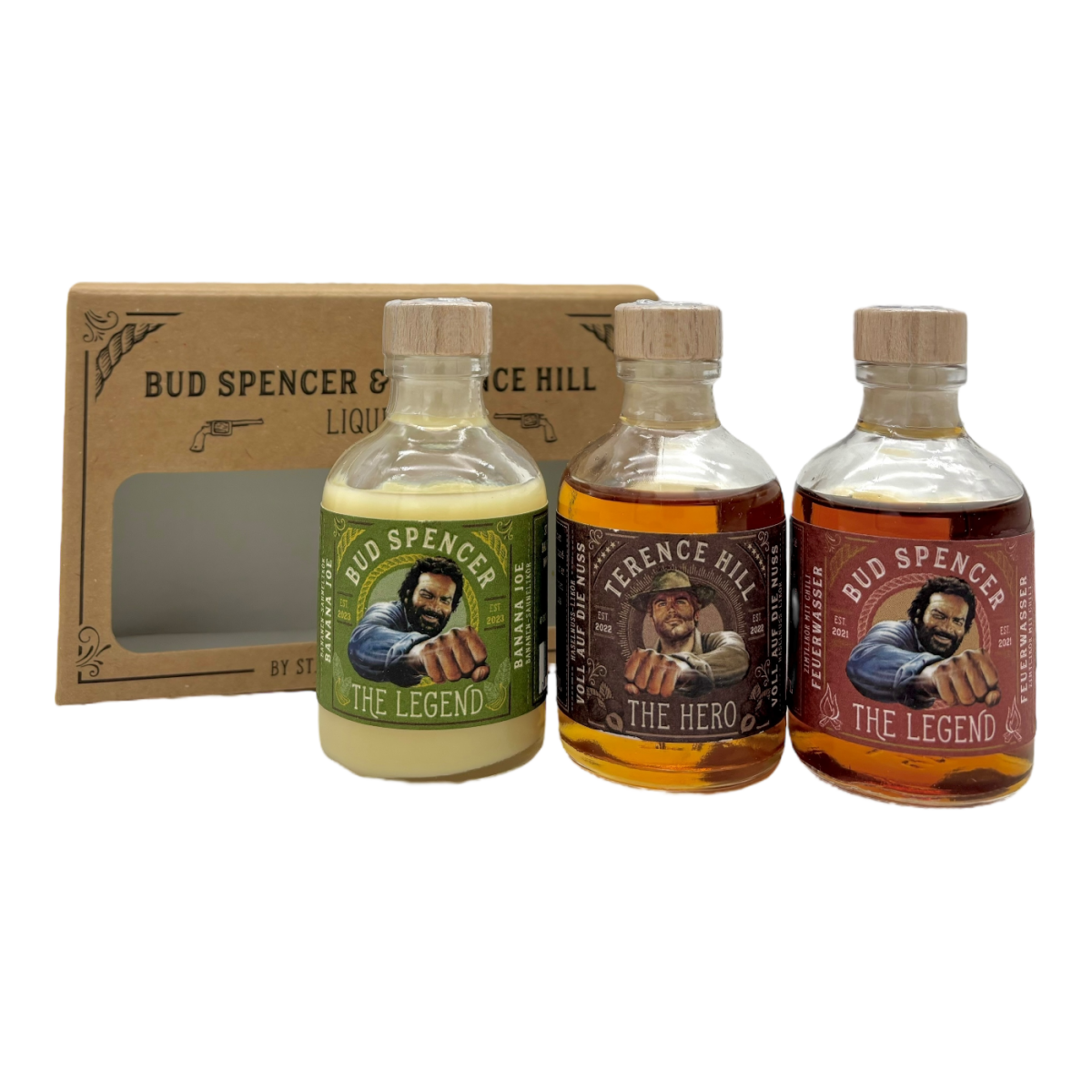 MINI - St. Kilian Bud Spencer & Terence Hill Liqueurs 21/21/33% 3x0,0 ...